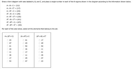 Solved Draw A Venn Diagram With Sets Labeled A B And C Chegg