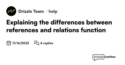 Explaining The Differences Between References And Relations Function Drizzle Team