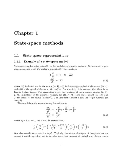 state space modeling of dynamical systems an introduction to state