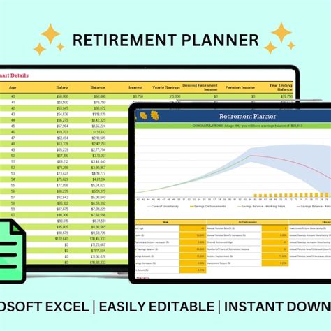 Excel Retirement Planner Etsy