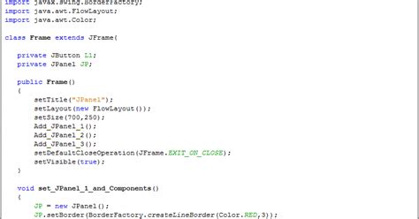 Easy Java Learn Swing JPanel Color SetBackground SetBorder