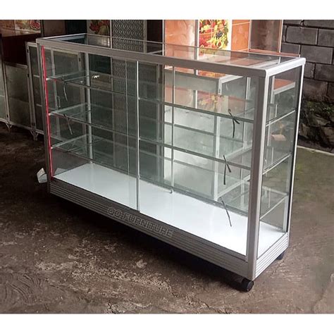 Jual Etalase Kaca Alumunium Ukuran 1 9 M 1 5 M 1 M Lemari Kaca Shopee Indonesia