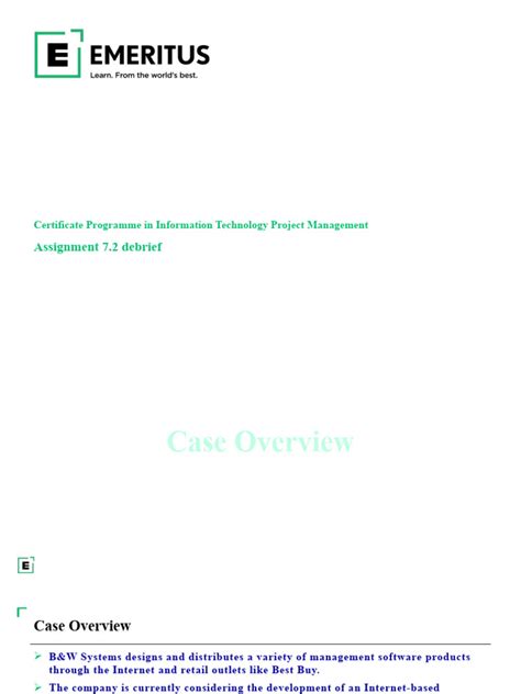 Isb Itpm Week 7 Assignment 72 Debrief Pdf Applied Mathematics