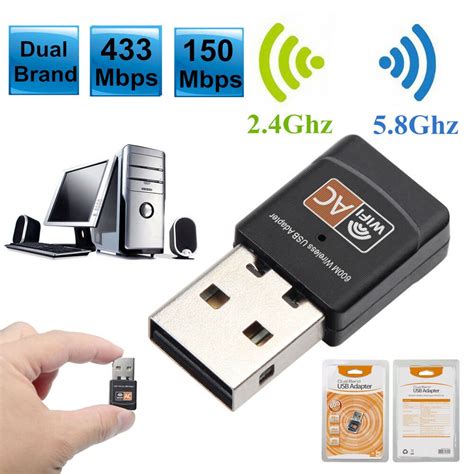 Mbps Dual Band G Ghz Wireless Lan Usb Pc Wifi Adapter Ac Shopee Singapore