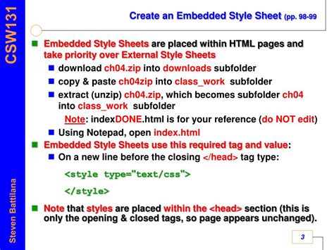 ppt csw 131 chapter 4 formatting your pages powerpoint presentation
