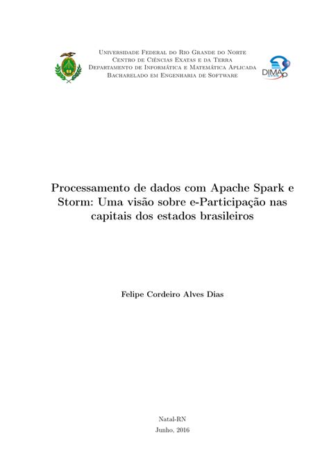 Pdf Processamento De Dados Com Apache Spark E Storm Uma Visão Sobre