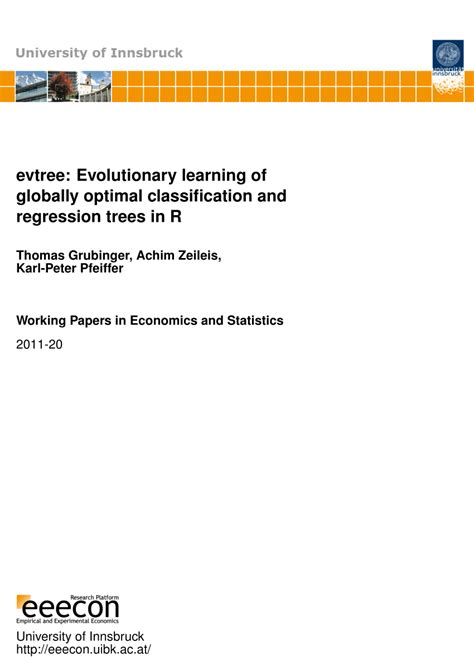Pdf Evtree Evolutionary Learning Of Globally Optimal Classification