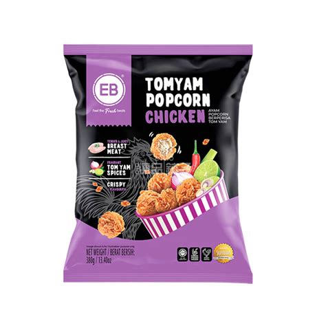Eb Popcorn Chicken Tomyam 380g Frozen Food Best Priced Quality Delivery Ipoh Perak Malaysia