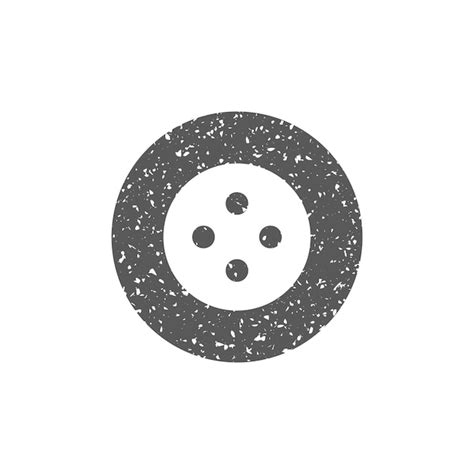 Premium Vector Button Icon In Grunge Texture Vector Illustration
