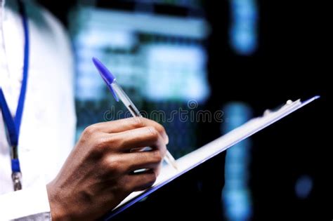 Admin Performing Server Diagnostic Tests Stock Image Image Of
