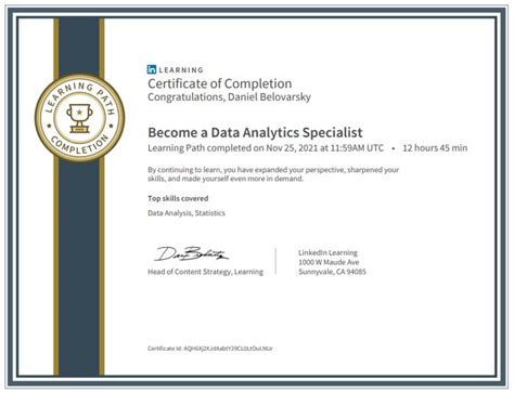 How To Become A Data Analytics Specialist Daniel Belovarsky