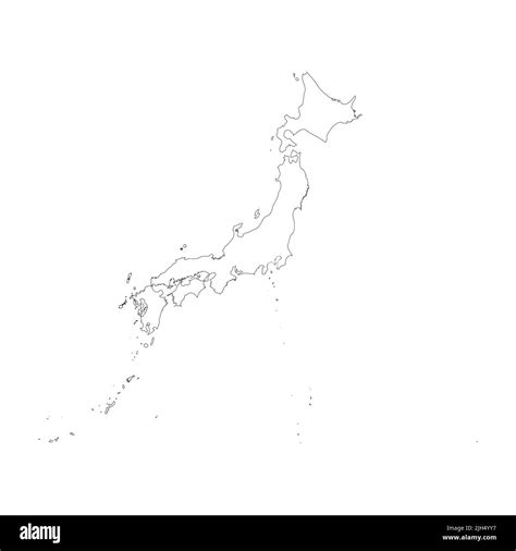 Japan Map Black And White