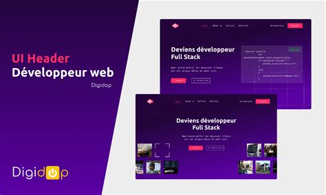 Ui Header Développeur Web Figma