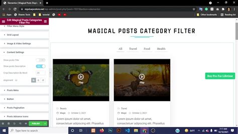 Elementor Posts Categories And Tags Filter Youtube