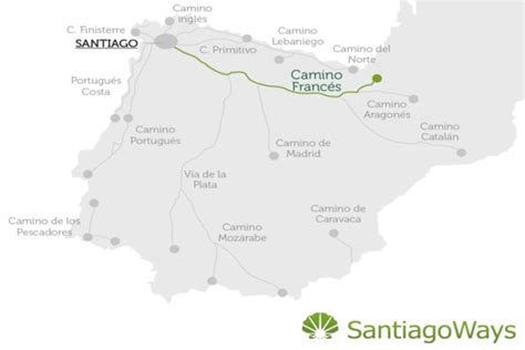 Map Of The Camino De Santiago Profile And Route Santiago Ways