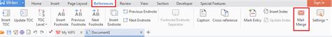 Mail Merge In WPS Writer