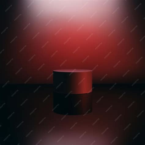 Cylindrical Pedestal On Gradient Background Emphasizing Simplicity And