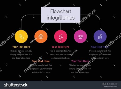Circle Flowchart Scheme Infographics Chart Element Stock Vector Royalty Free
