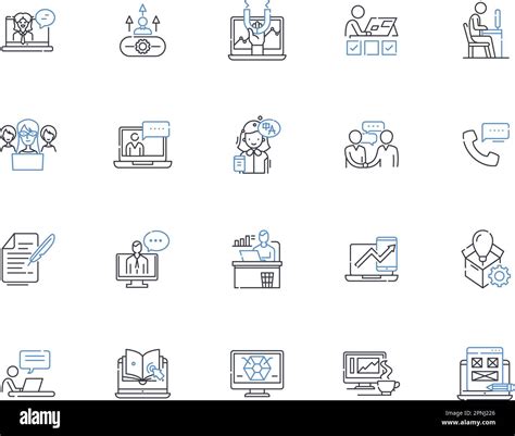 Industry Arena Line Icons Collection Manufacturing Production Automation Assembly