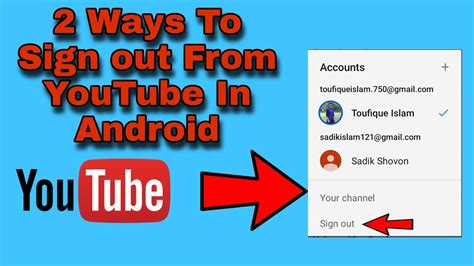 Best Ways To Sign Out From YouTube In Android YouTube Log Out In Android One Click YouTube
