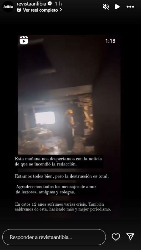 Un Incendio Arrasó La Redacción De La Revista Anfibia Perfil