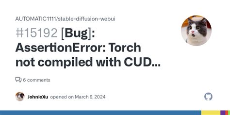 Bug AssertionError Torch Not Compiled With CUDA Enable Issue AUTOMATIC Stable