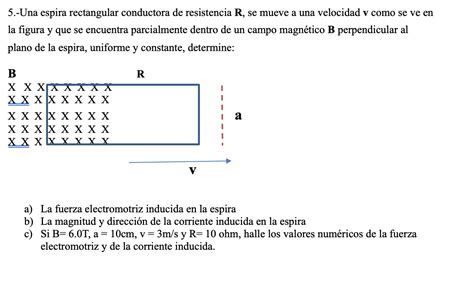 Solved A Conducting Rectangular Loop Of Resistance R Moves