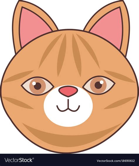 Cat Head Cartoon Royalty Free Vector Image Vectorstock