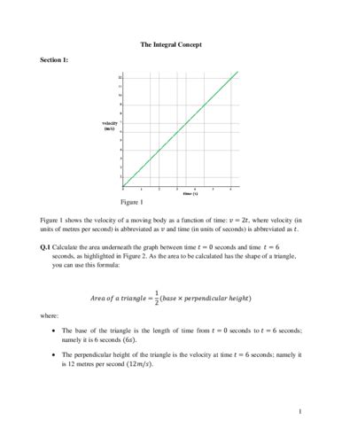 Understanding The Integral Concept Teaching Resources