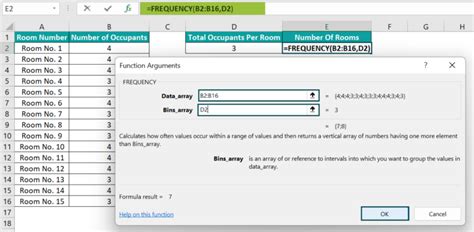 FREQUENCY Excel Function Formula Examples How To Use