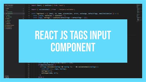 reactjs tags input component youtube