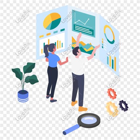 데이터 분석 데이터 관리 25d 비즈니스 일러스트 아이소 메트릭 드로잉 무료 자료 Png 일러스트 무료 다운로드 Lovepik