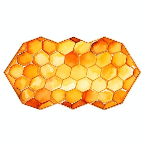 Premium Photo Beautiful Honeycomb Patterned Banner Watercolor Clipart