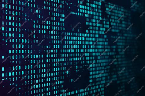 premium photo abstract digital dots binary coding background digital