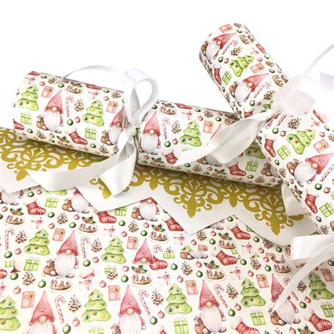 Watercolour Christmas Gonks Cracker Making Craft Kit Make And Fill Y The Cracker Company