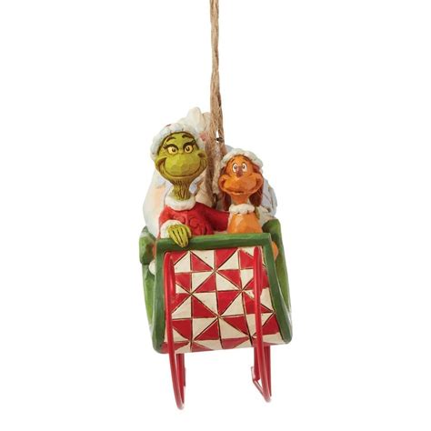 Jim Shore The Grinch Grinch And Max In Sleigh Hanging Ornament