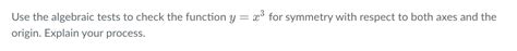 Solved Use The Algebraic Tests To Check The Function Y Chegg Com