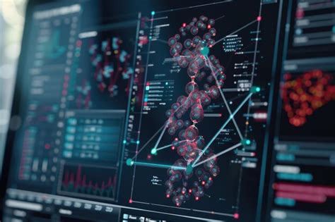 Premium Photo View Of A 3d Rendering Molecule On A Displayed On A Medical Interface