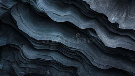 Intricate Dark Grey Slate Texture With Subtle Black Layer For Design