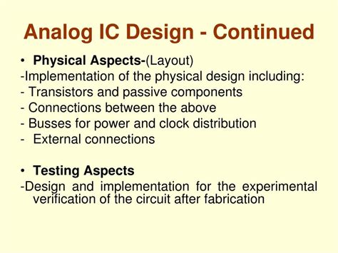 Ppt Analog Ic Design Powerpoint Presentation Free Download Id1611496
