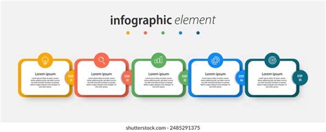 Modern Infographic Business Template Data Visualization Stock Vector