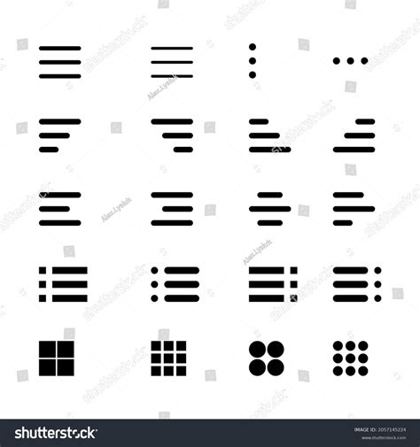 set hamburger menu flat icons website stock vector royalty free