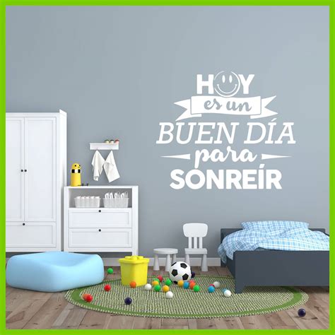 Vinilo Frase Hoy Es Un Gran Día Regalos Personalizados