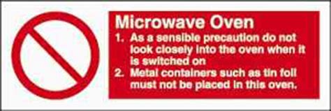 Impa 338618 Galley Sign Microwave Oven