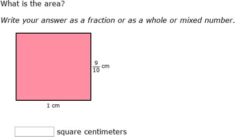 Ixl Area Of Rectangles With Fractional Side Lengths 4th Grade Math
