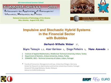 Impulsive And Stochastic Hybrid Systems In The Financial Sector With