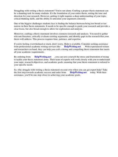 How Write A Proper Thesis Statement Pdf How Write A Proper Thesis Statement Pdf
