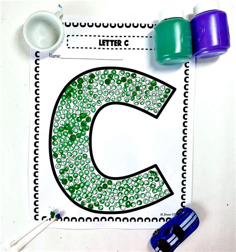 Letter C Do A Dot And Q Tip Art Packet Made By Teachers