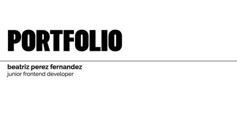 Github Beatriz Perezindex My Online Portfolio