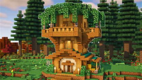 Minecraft How To Build A Fantasy Treehouse Easy Tutorial YouTube